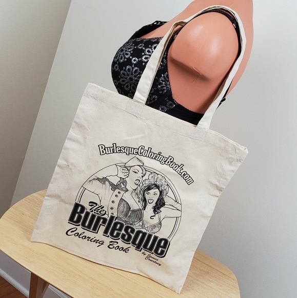 Vintage | Bags | Burlesque Coloring Book Tote Bag | Poshmark